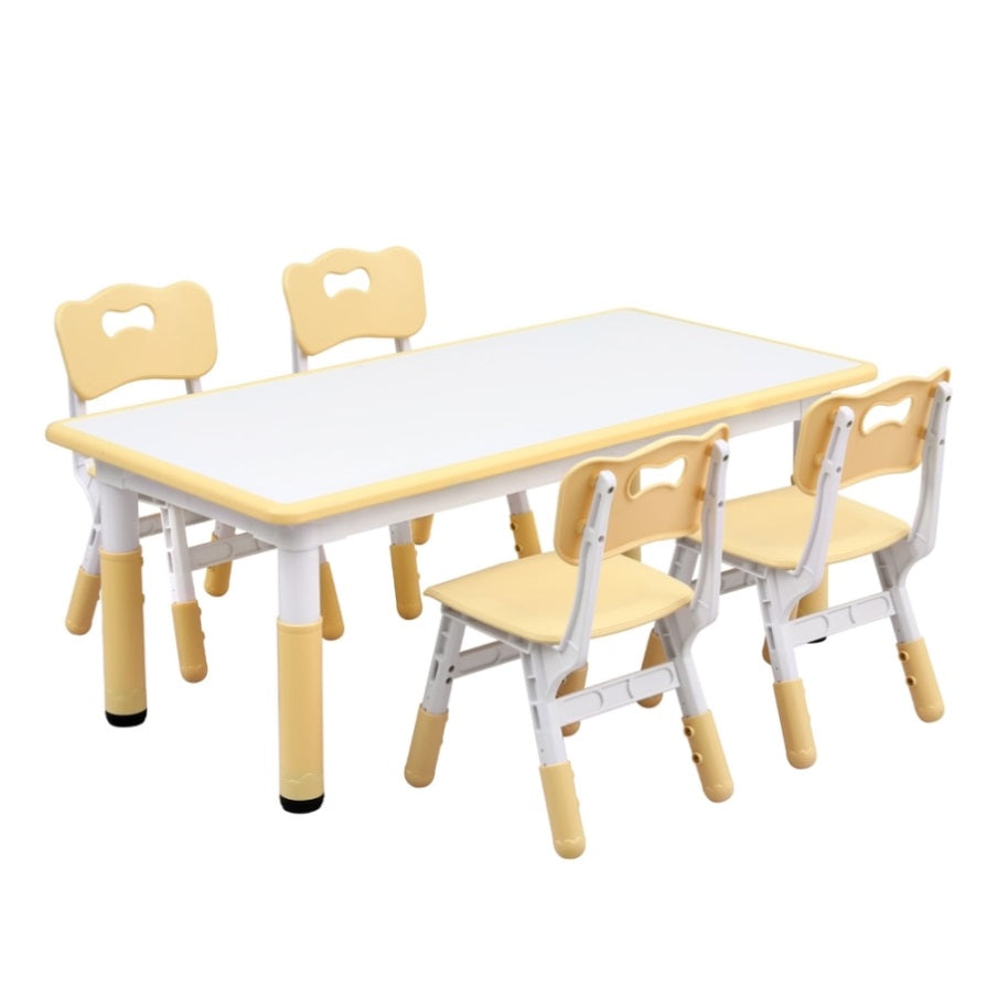 1 Keezi Kids Table and 4 Chairs Set Graffiti KTC-A-GRA-NAT – ZNTS ...