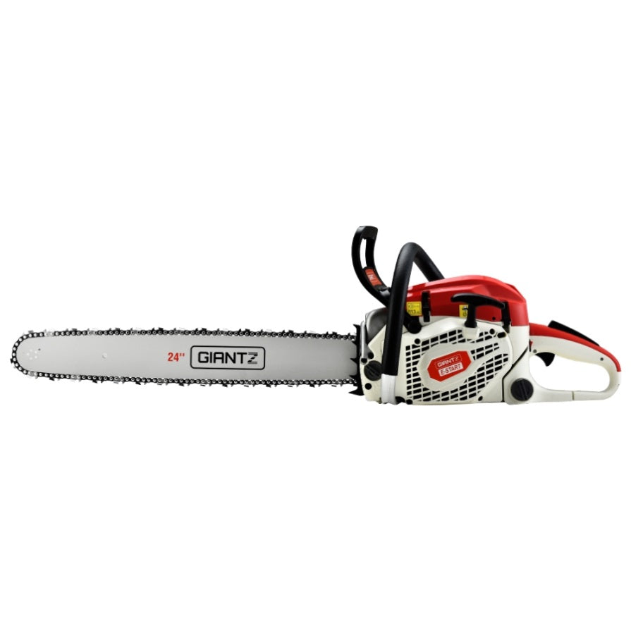 Giantz 65cc Petrol Chainsaw 24 Inch Bar Chain Saw Tree Pruner 2 Stroke ...