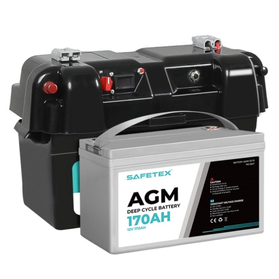 12V 170Ah AGM Battery Outdoor Rv Marine BATTERYSET-AGM-S170-006A – ZNTS ...