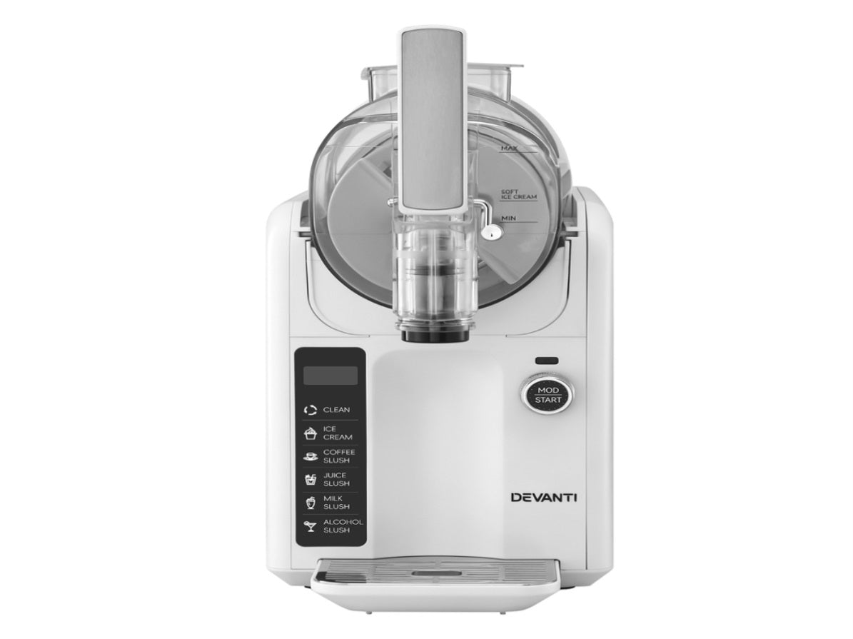 Devanti 5in1 Slushie Machine Ice Cream Maker 2L White SLS-CR02-2L-WH ...