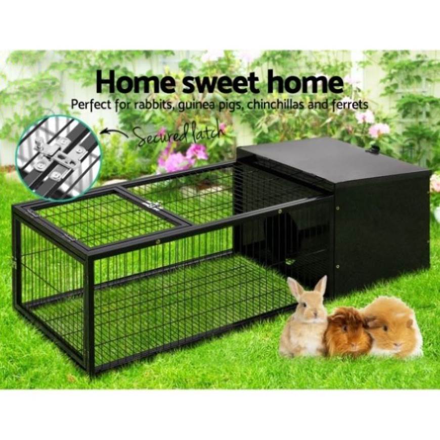 i.Pet Rabbit Cage 122x52cm Hutch Enclosure Carrier Metal PET-RAB-CAGE ...
